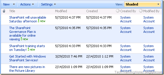 SharePoint: List View Styles | Mike Smith's Tech Training Notes ...